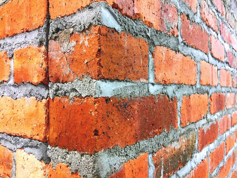 Texture Background of Corner of Brick Wall Stock Image - Image of tile ...