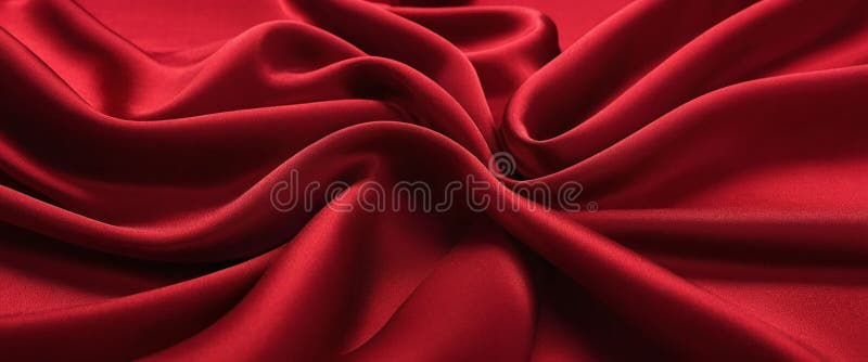 Texture and Background Elegant Red Fabric with Curved Lines Stock Photo ...