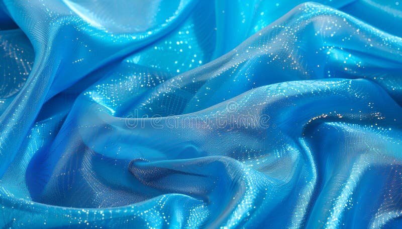 Texture, Background, the Fabric Has a Bright Blue, Aqua, Azure Color ...