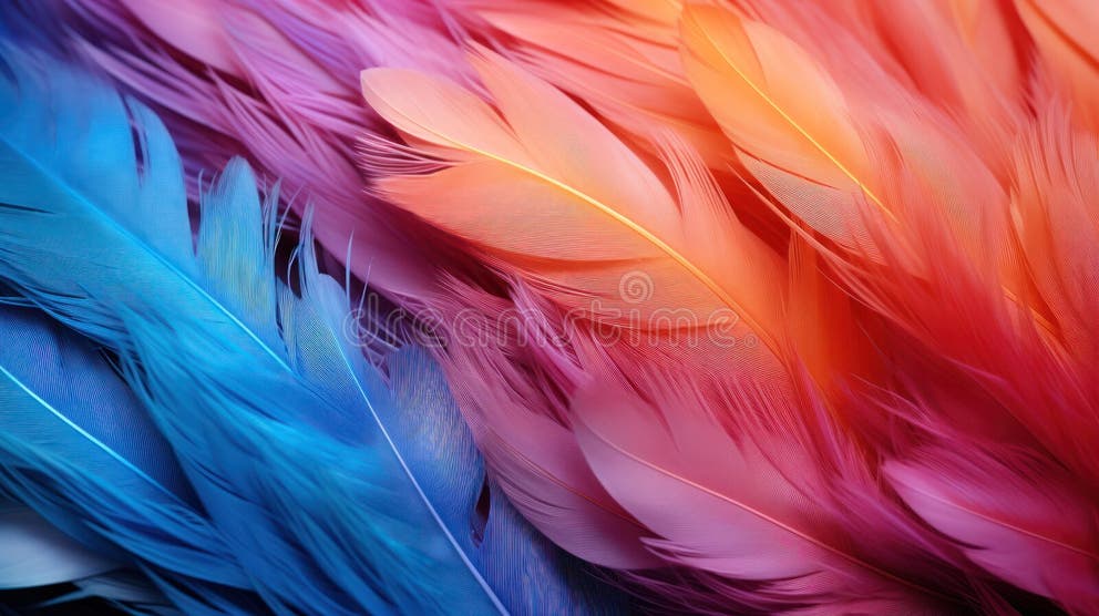 Texture Background with Feather Surface of Bright Different Colors ...