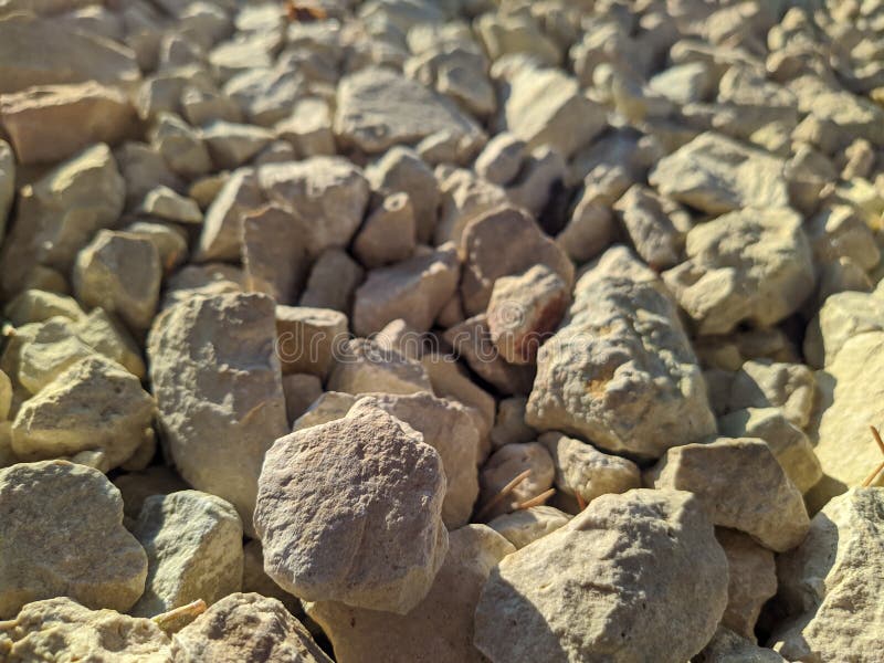 Texture and Background of Fine Rubble on a Blurred Background in the ...