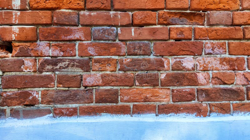 Texture, Background and Frame Made of Abstract Red Brick. Brickwork ...