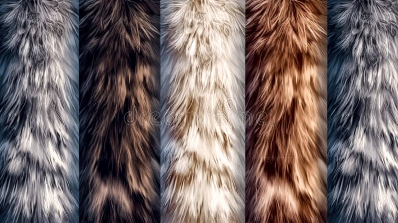 Texture Background with Fur of Different Colors, Generative AI. Stock ...
