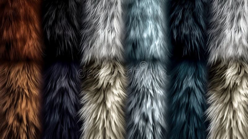 Texture Background with Fur of Different Colors, Generative AI. Stock ...