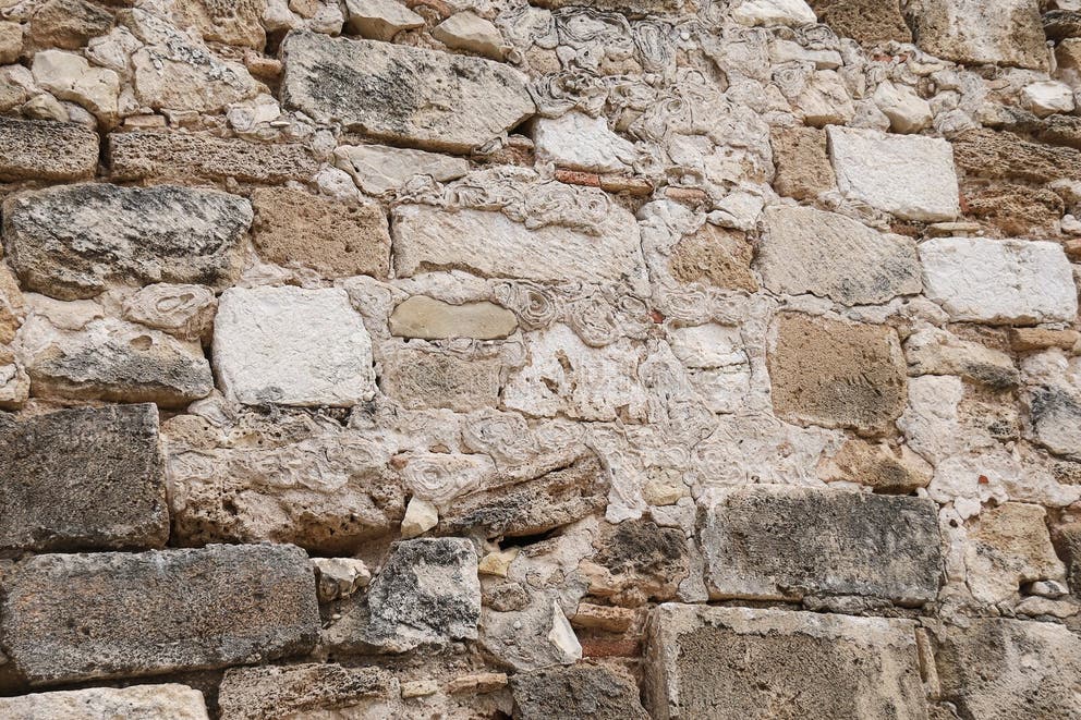 Texture of Grey Eroded Stone on Wall Stock Photo - Image of backdrop ...