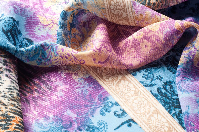 Texture Background Image, Silk Fabric, with Abstract Pattern. Bl Stock ...