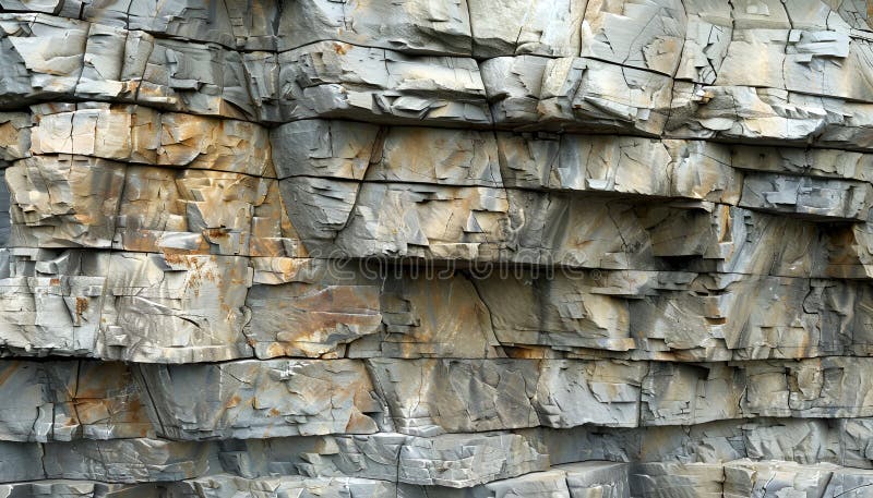 Texture, Background Layers and Cracks in Sedimentary Rock on Cliff Face ...