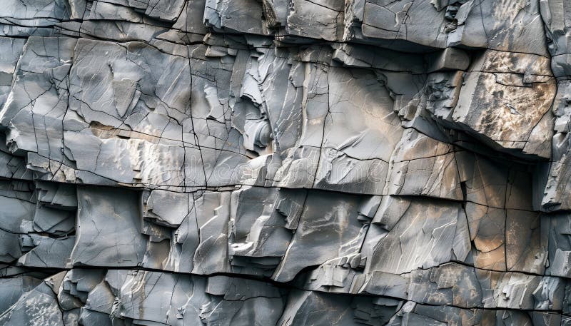 Texture, Background Layers and Cracks in Sedimentary Rock on Cliff Face ...