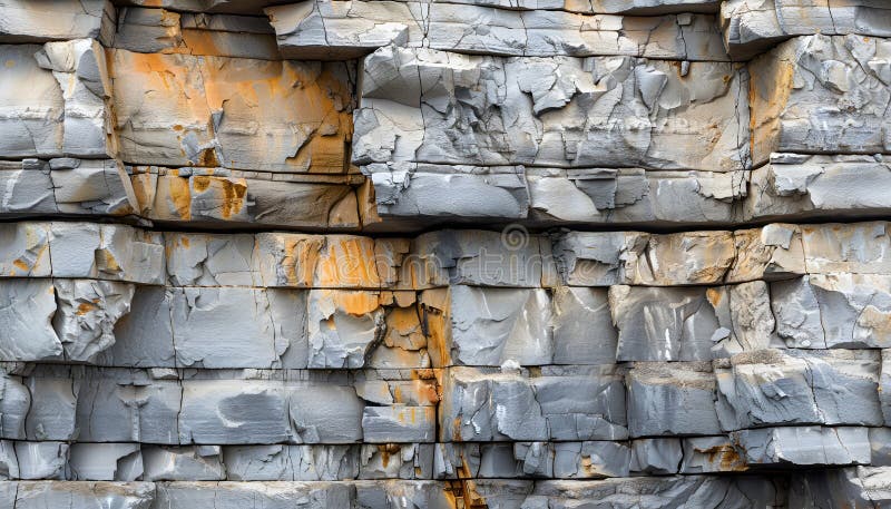 Texture, Background Layers and Cracks in Sedimentary Rock on Cliff Face ...