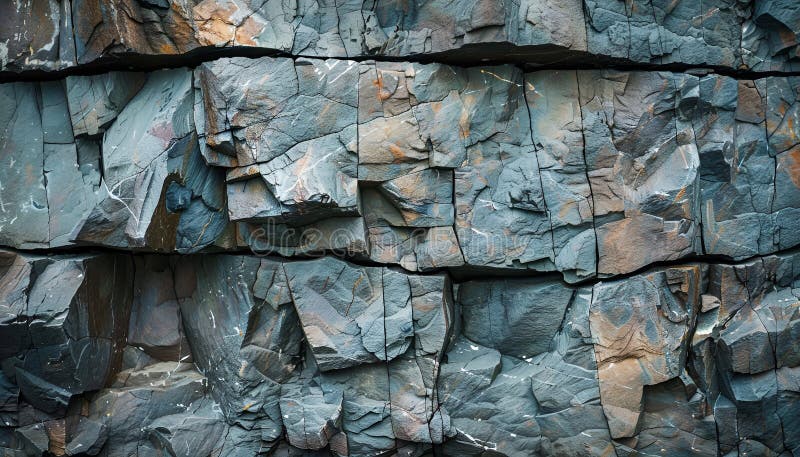 Texture, Background Layers and Cracks in Sedimentary Rock on Cliff Face ...