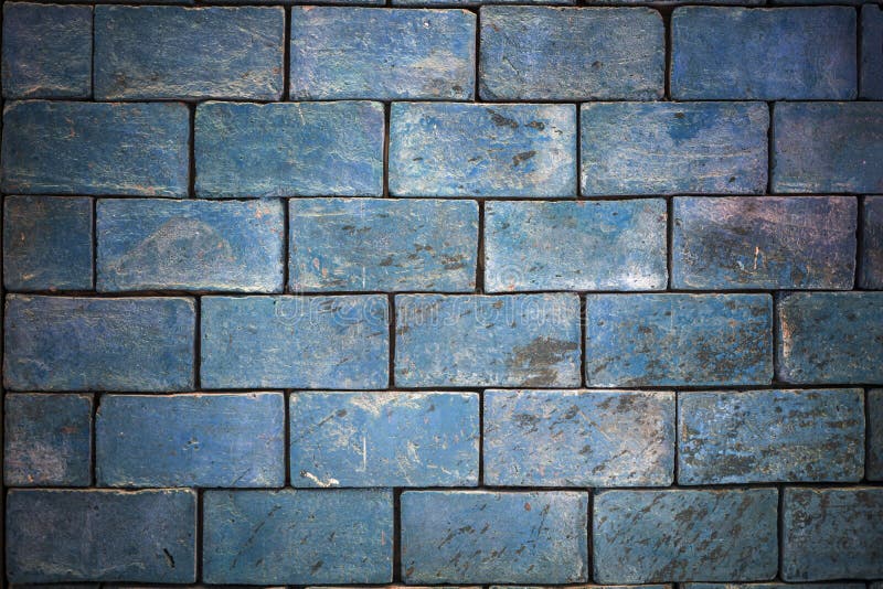 Texture Background, Light Blue Brick Wall. Splashes and Scratches Stock ...