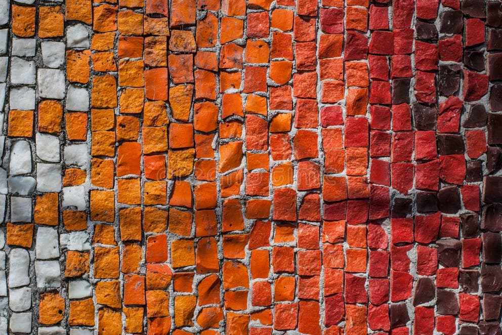 Texture Background of Mosaic Multi Colored Stones on the Wall. Stock ...