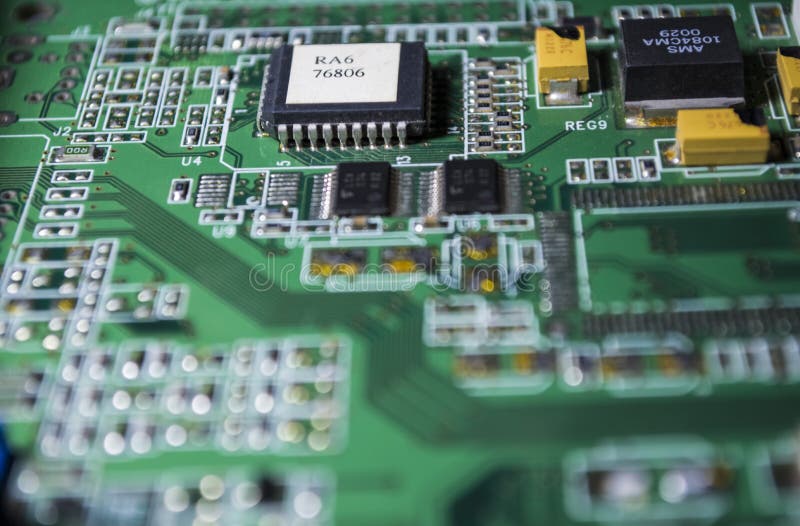 Texture or Background. the Motherboard from the Computer. Memory Card ...