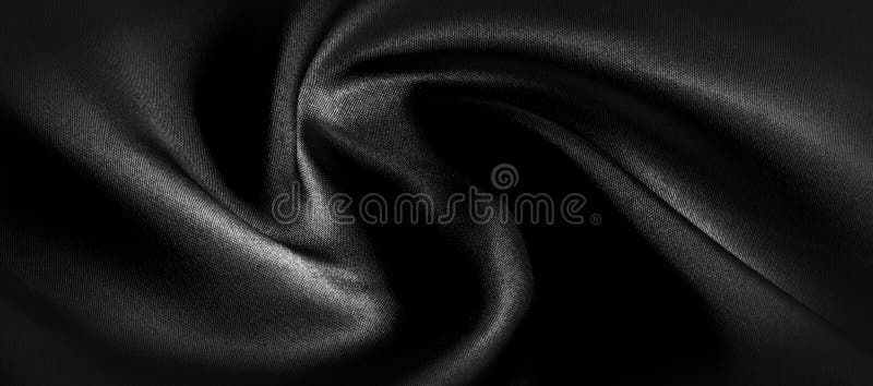 Texture, Background, Pattern. Black Silk Fabric. it is Black and Heat ...