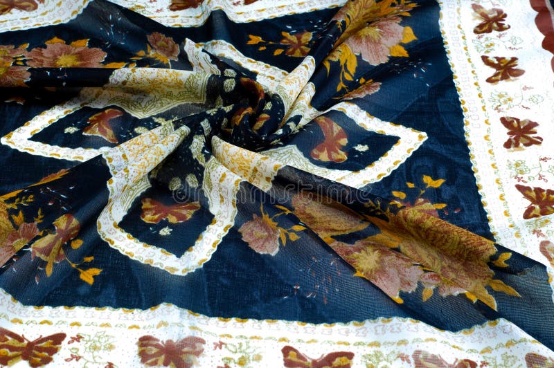Texture, Background, Pattern. Black Silk Handkerchief Stock Image ...