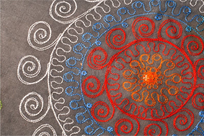 Texture, Background, Pattern. Cloth of Cotton with Embroidery of Stock ...