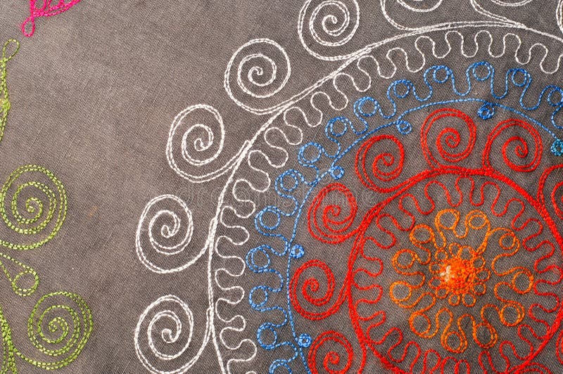 Texture, Background, Pattern. Cloth of Cotton with Embroidery of Stock ...