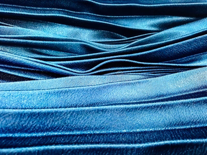 Texture, Background, Pattern, Cloth Pleated Blue. a Shiny Finished ...