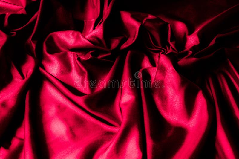 Texture, Background, Pattern. Dark Red Silk Fabric Stock Photo - Image ...