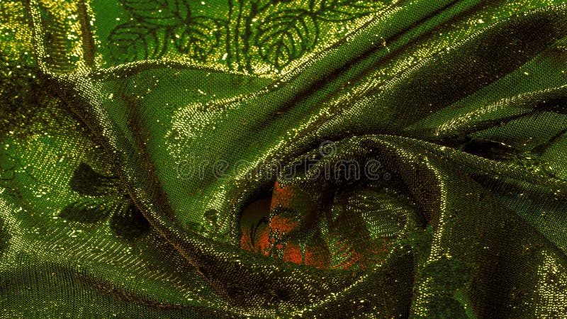 Texture, Background, Pattern, Emerald Glitter Lace Elastic Lace Pattern ...