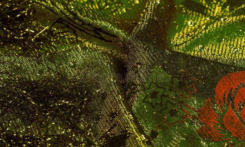 Texture, Background, Pattern, Emerald Glitter Lace Elastic Lace Pattern ...