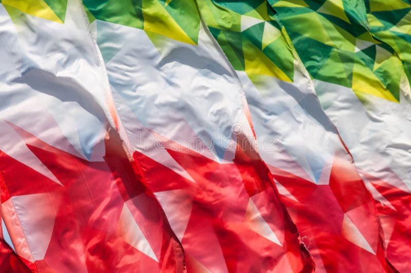 Texture, Background, Pattern. Flags Waving in the Wind Stock Photo ...