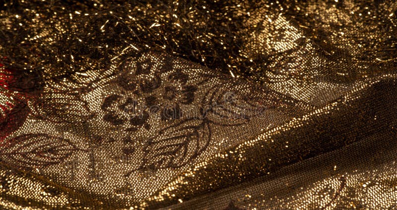 Texture, Background, Pattern, Lace with Gold Sequins Elastic Lace ...