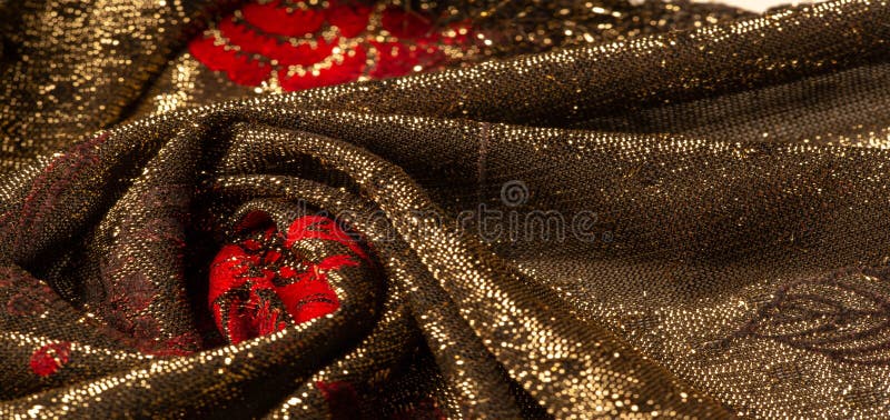 Texture, Background, Pattern, Lace with Gold Sequins Elastic Lace ...