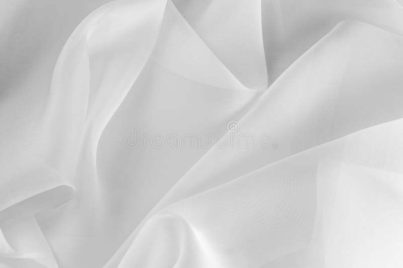Texture, Background, Pattern. Silk Fabric is Transparent, White Stock ...