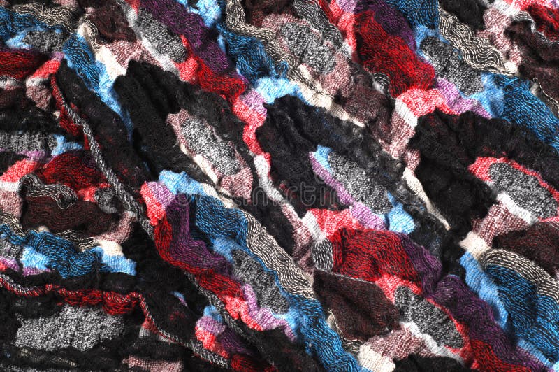 Texture, Background, Pattern. Soft Warm Cozy Scarf Sew from Scraps of ...