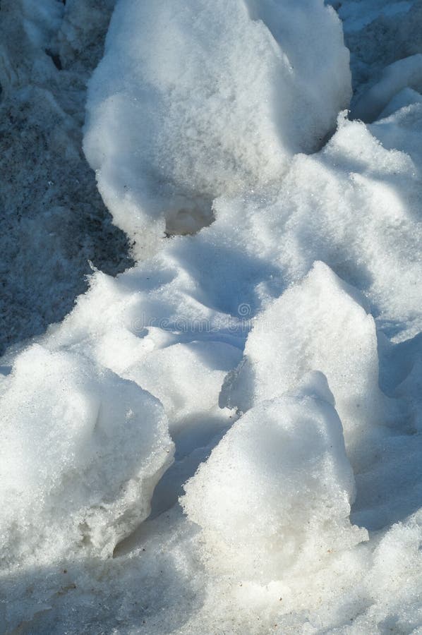 Texture, Background, Pattern. the Spring Snow Melts. the Beginning of a ...