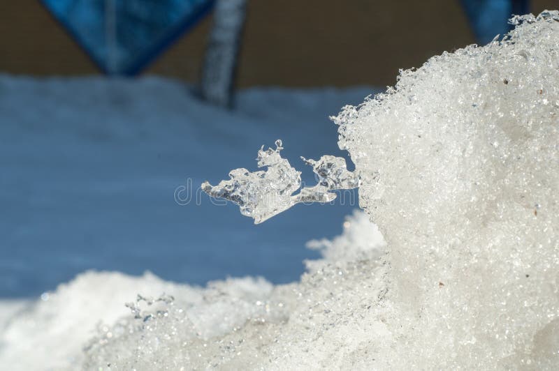 Texture, Background, Pattern. the Spring Snow Melts. the Beginning of a ...