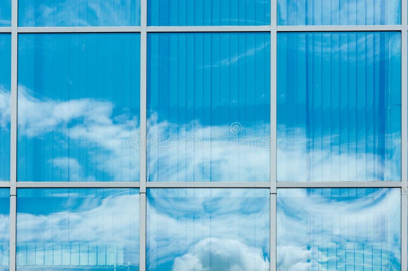 Texture, Background, Pattern. Windows with the Reflection of the Stock ...