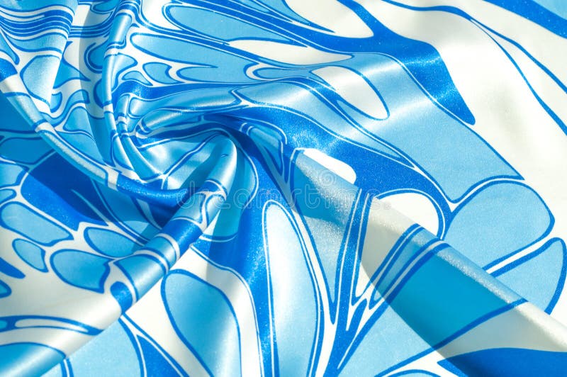 Texture, Background, Pattern. a Woman S Silk Handkerchief Stock Photo ...