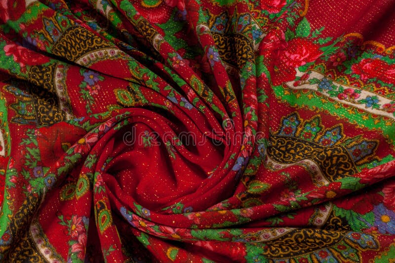 Texture Background Pattern. Woolen Fabric Bright Red Color with Stock ...