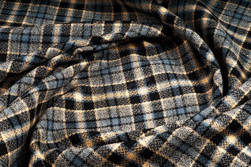 Texture, Background, Pattern. Woolen Fabric in a Cage Stock Photo ...