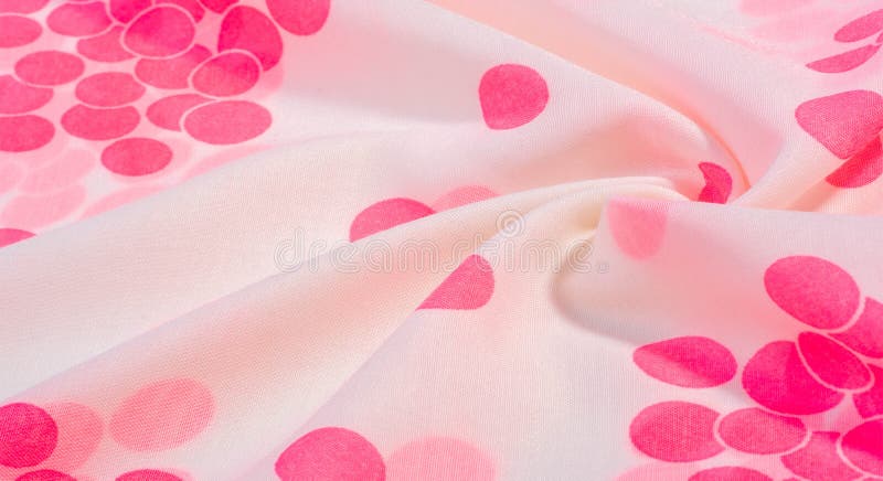 Texture Background, Red Polka Dot Patterned Silk Fabric Create Fun ...