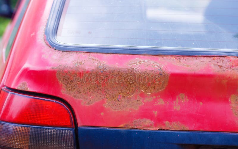 Car Hood Rust and Corrosion Damage Stock Image - Image of weather ...