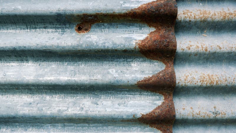 Texture Background of Rusted Overlapping Corrugated Zinc Sheets Stock ...