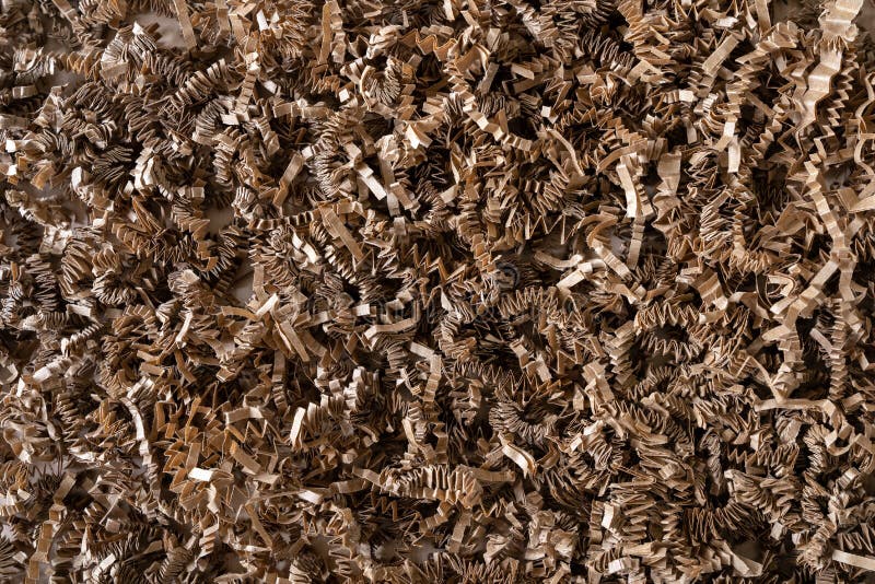 Texture Background of Shredded Brown Paper Stock Photo - Image of ...