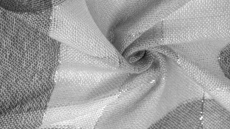 Texture, Background, Silk Scarf Feminine Black and White with a Metal ...