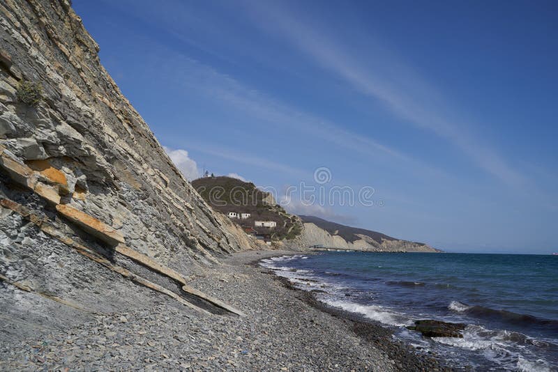 The Texture and Background of the Stones. Rock Texture on the Sea Coast ...