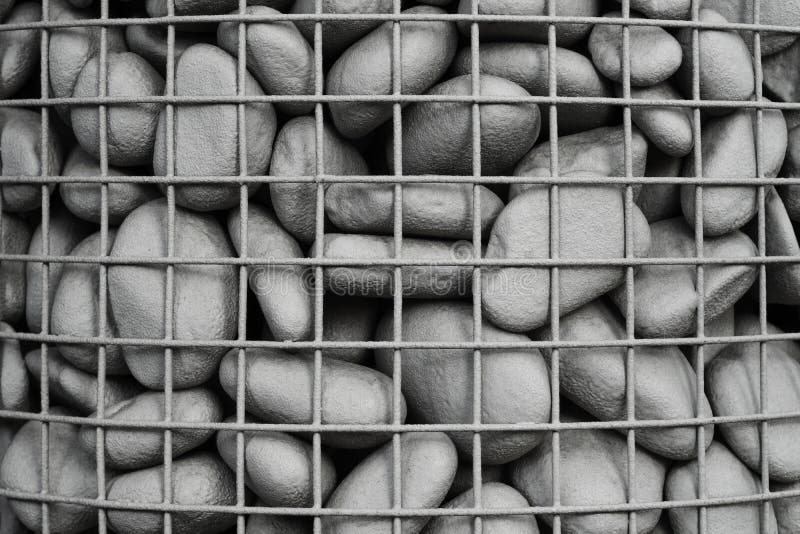 Texture Background Stones Under the Metal Grid. Natural Pattern 2 Stock ...