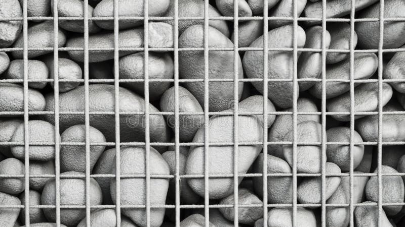 Texture Background Stones Under the Metal Grid. Natural Pattern Stock ...