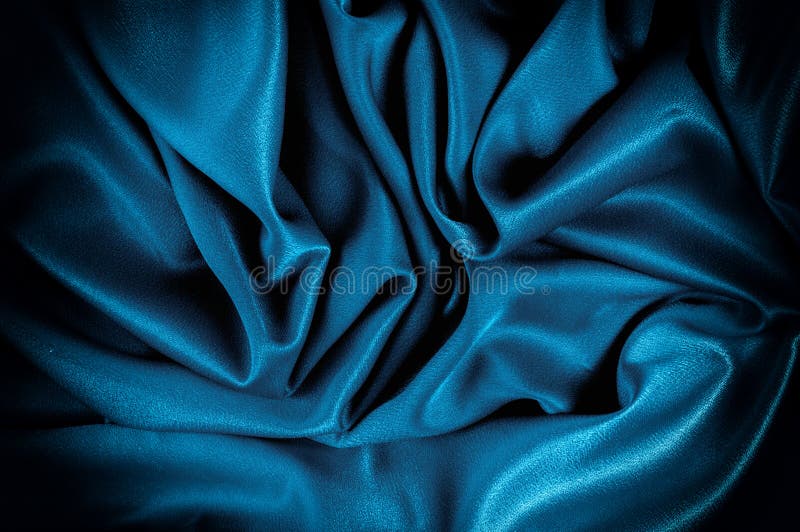 Texture, Background. Template. Silk Fabric Blue, Blue Silk Drape Stock ...