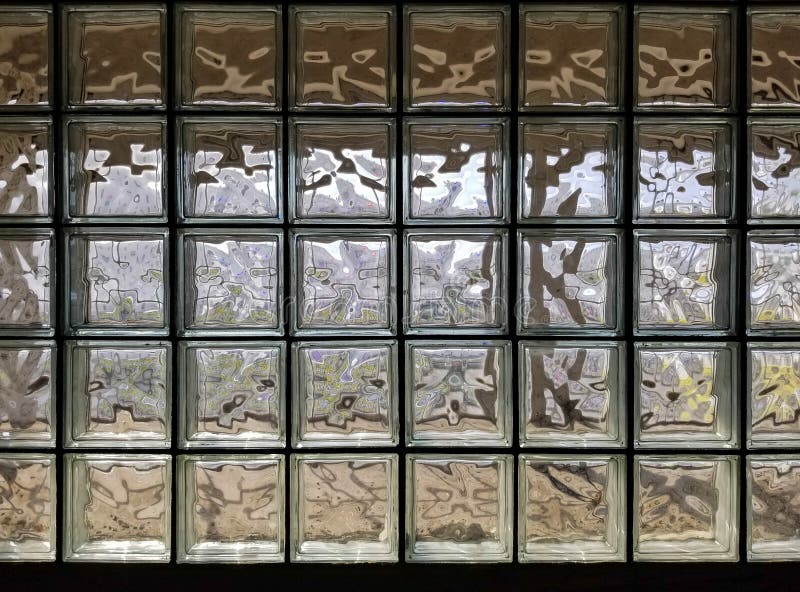 Texture Background Wall Made of Many Glass Cube Stock Image - Image of ...