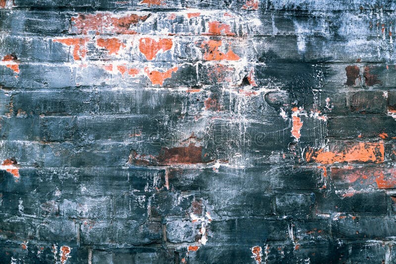 Texture for Background of Worn Brick Wall with Dark Color Painted ...