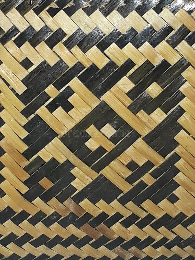 The Texture of the Bamboo Craft Besek from the Island of Bali Stock ...