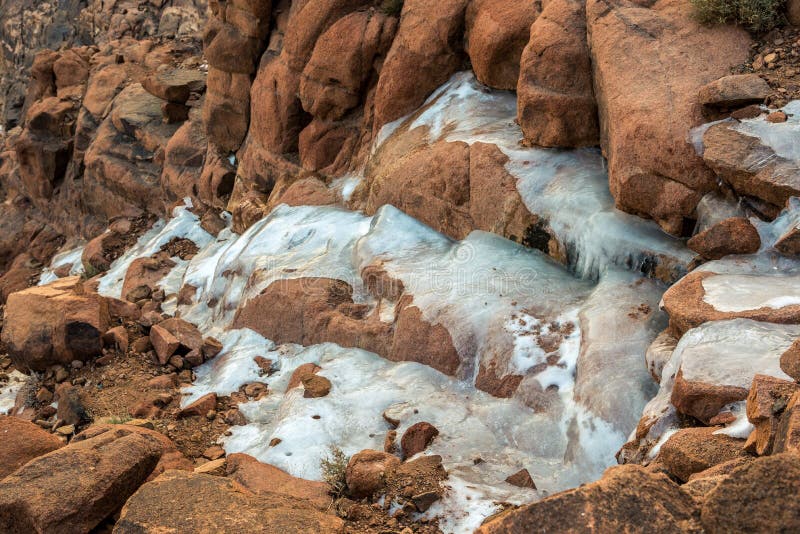 The Texture of the Bare Mountains is Large, There is Ice on the ...