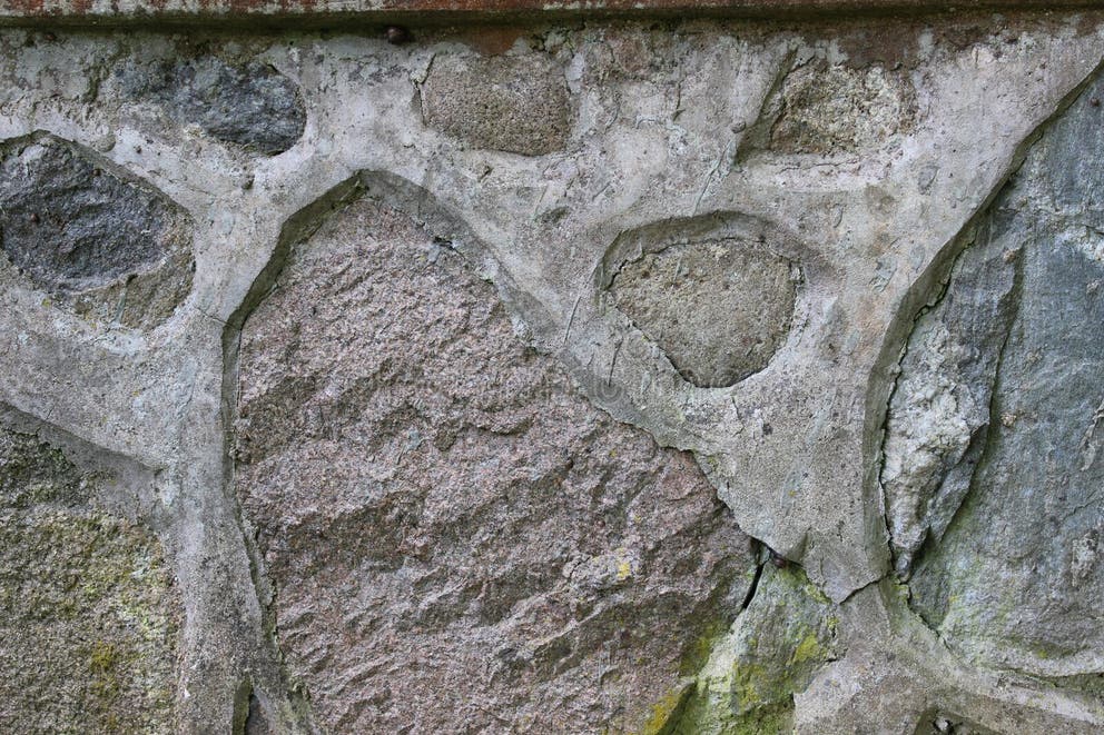 The Texture of the Basement Wall of the Old Monastery is Rough Stock ...